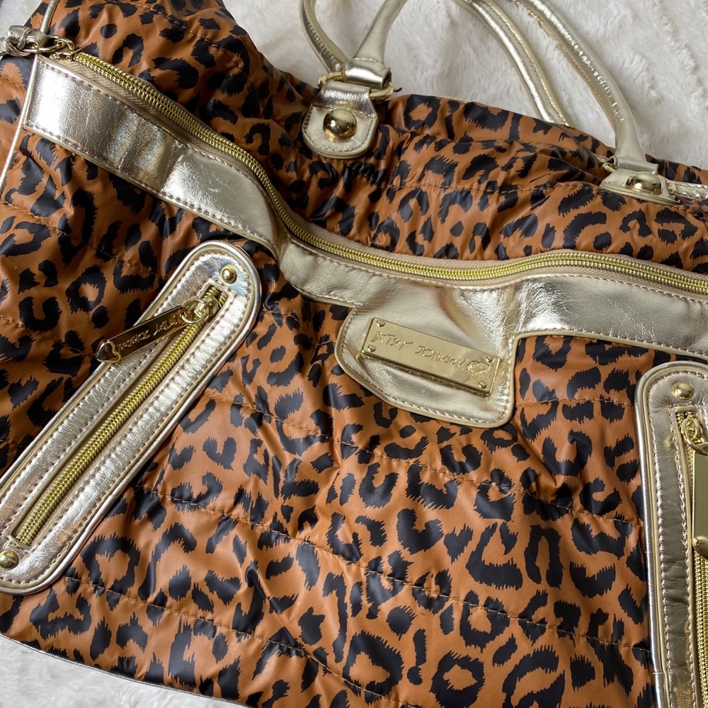 Betsy Johnson Cheetah Print Duffel Bag - Gem